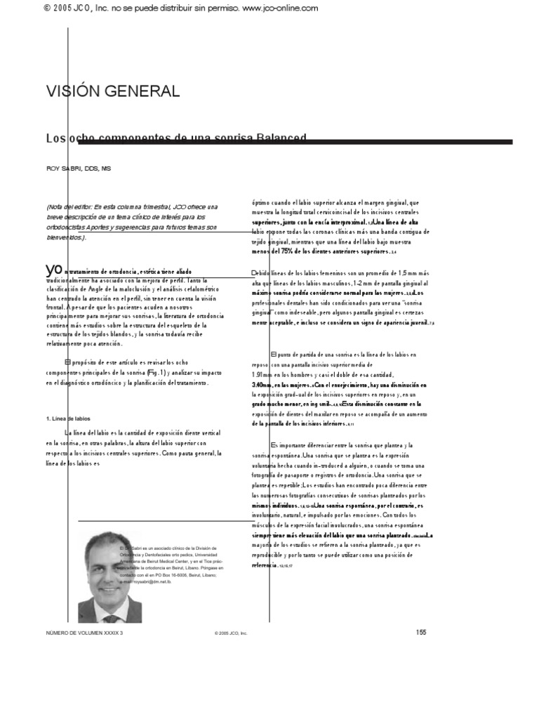 Sabri, R. The Eight Components of A Balanced Smile Copy - En.es PDF ...