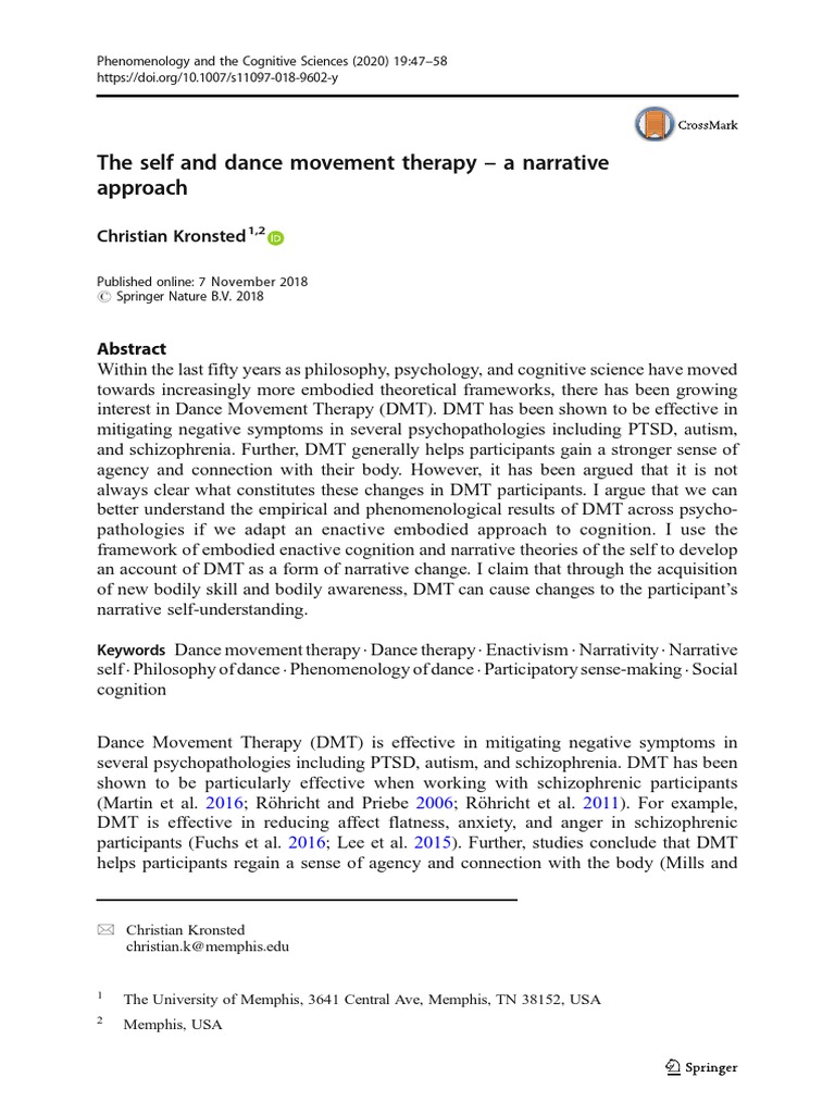 Dance Movement Therapy and Self-Narrative | PDF | Psychotherapy | Narrative