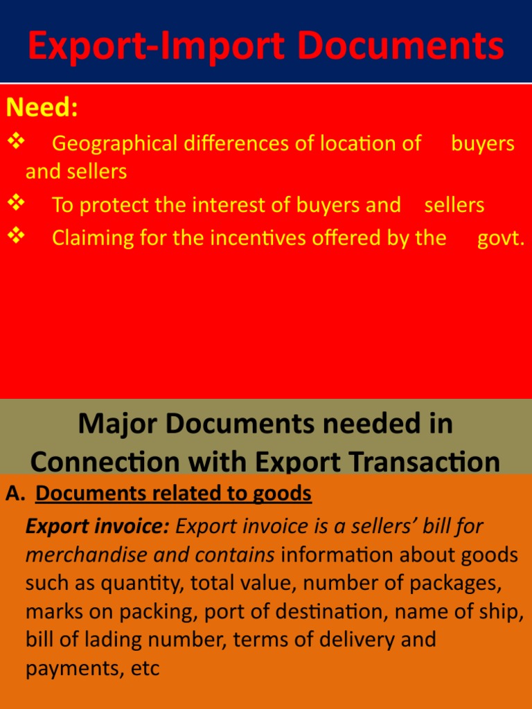 Export Import Documents | PDF | Bill Of Lading | Receipt