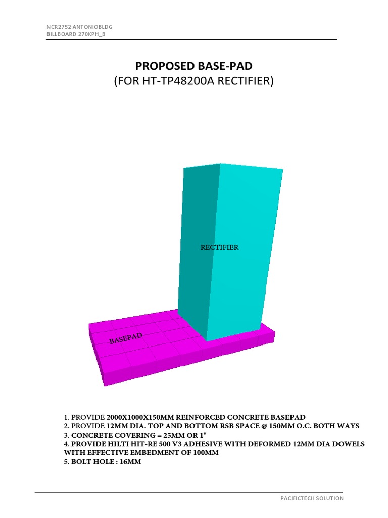 Concrete Base Pad Specifications | PDF | Technology & Engineering