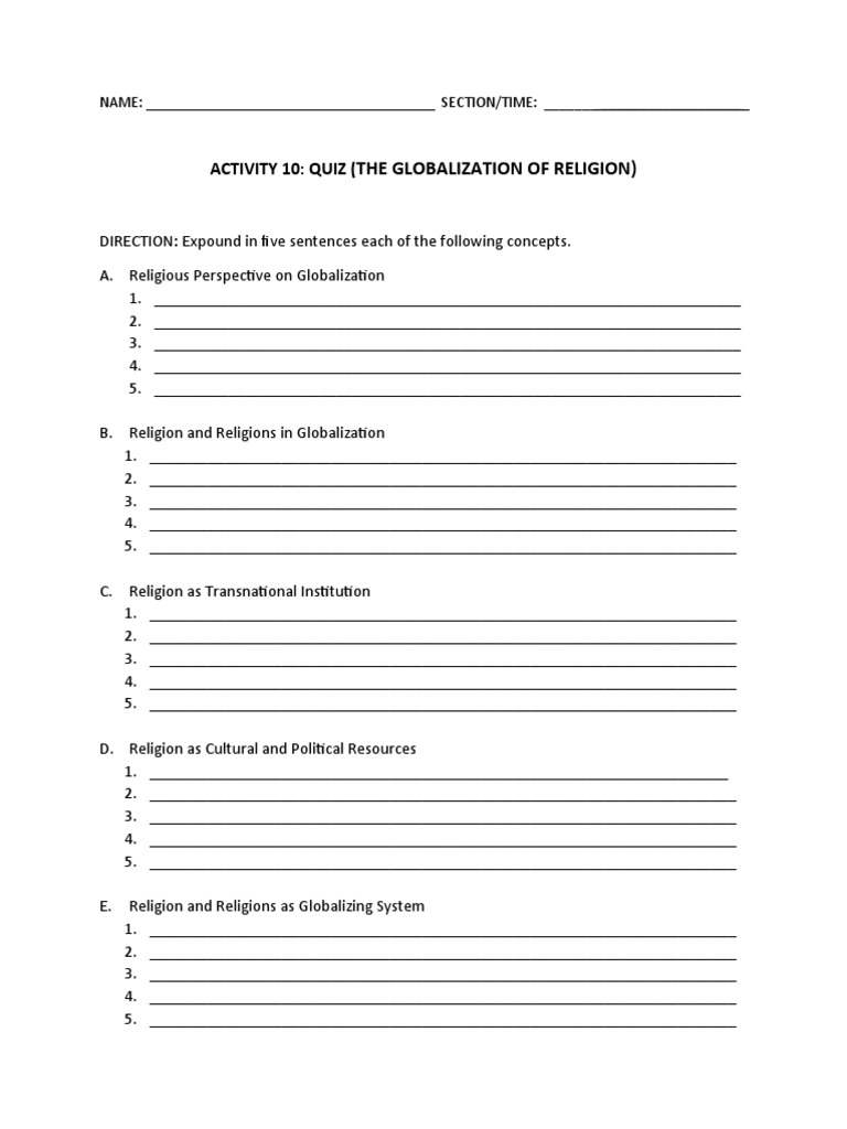 Religious Perspectives on the Globalization of Religion | PDF