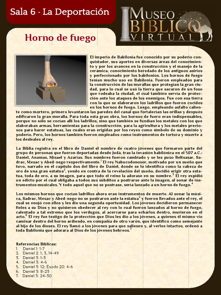 Horno de fuego en Babilonia y la fe de Daniel | PDF | Nabucodonosor Ii ...