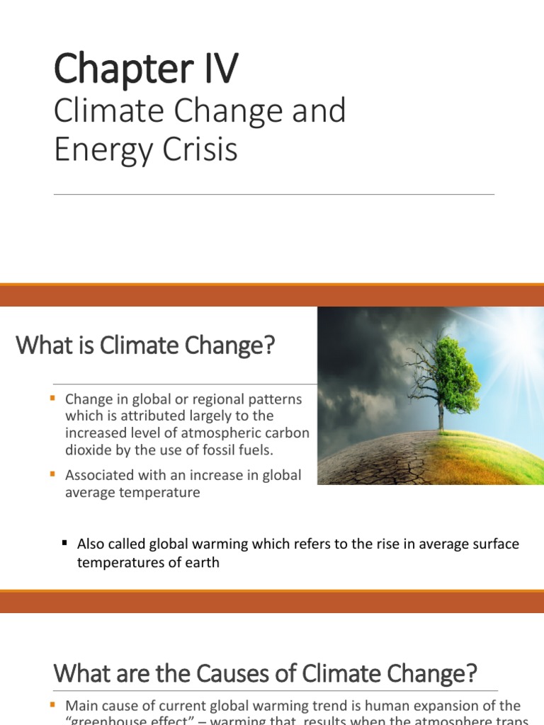 Chapter 4 - Climate Change and Energy Crisis | PDF | Global Warming ...