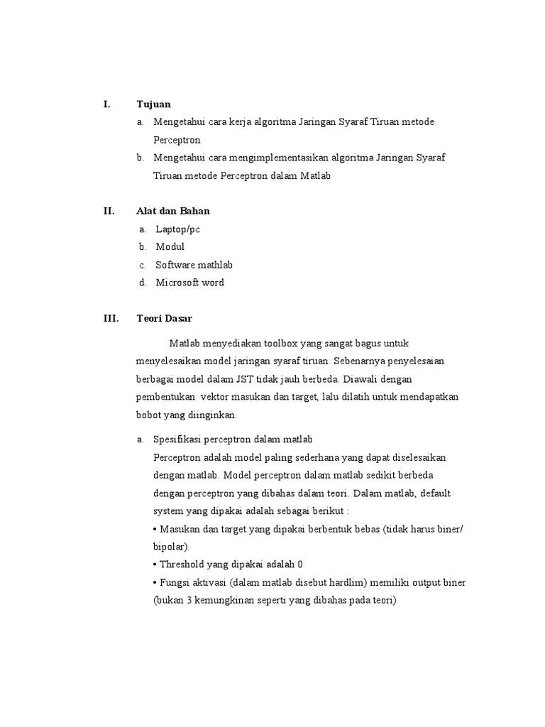 Implementasi Algoritma Jaringan Syaraf Tiruan Metode Perceptron ...