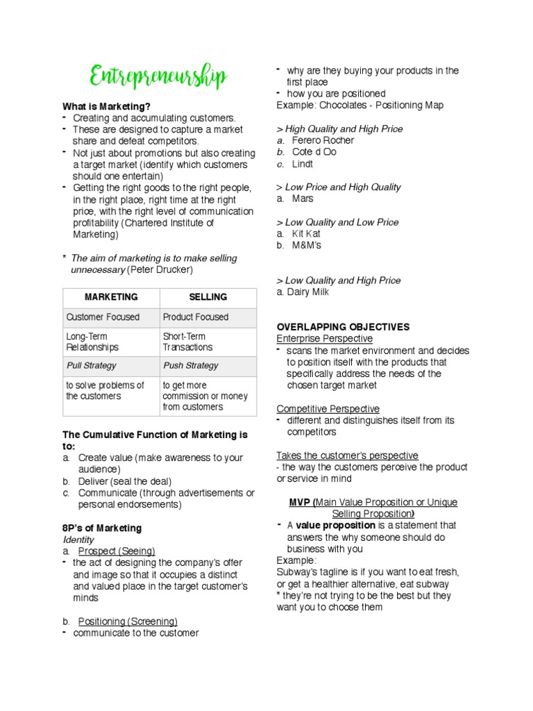 ENTREPRENEURSHIP NOTES 2nd Sem | PDF | Brand | Advertising