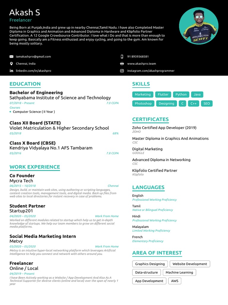 Akash S Resume PDF | PDF | Websites | Web Development