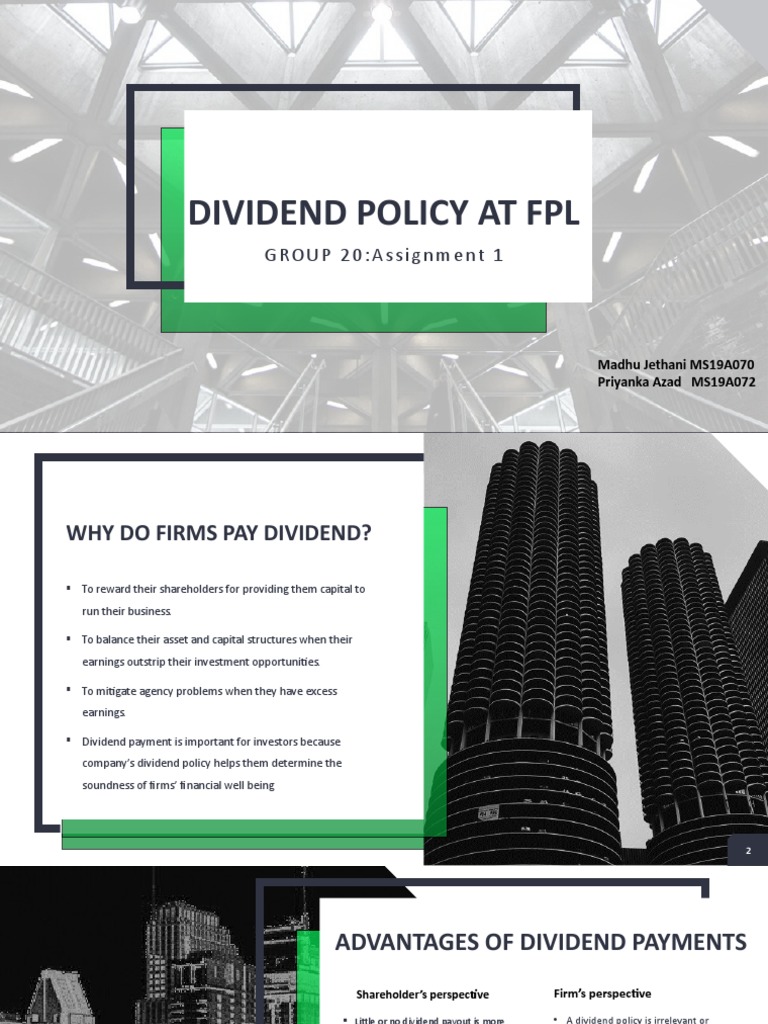 Dividend Policy at FPL: GROUP 20:assignment 1 | PDF | Dividend | Investor