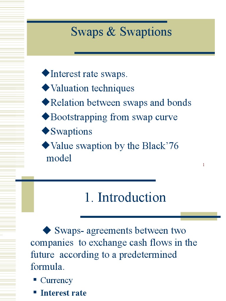 Swap and Swaptions | PDF | Swap (Finance) | Interest Rate Swap