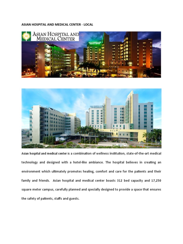 Asian Hospital and Medical Center Overview | PDF | Hospital | Lighting