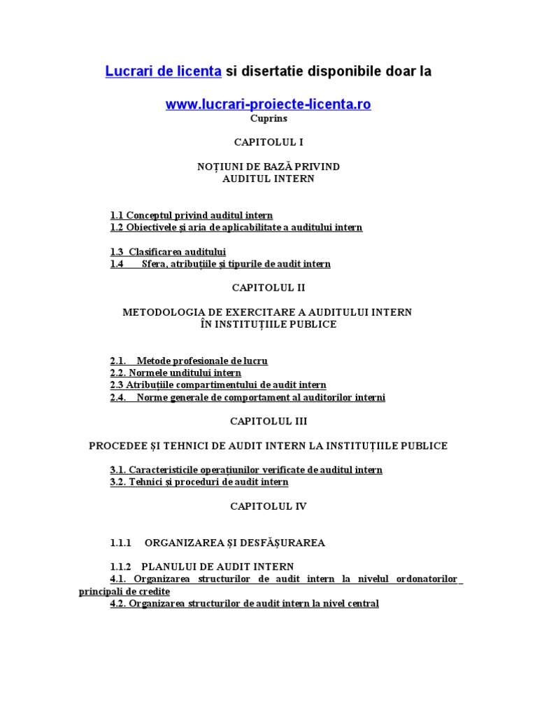 842 Auditul Intern. Procedee Si Tehnici de Audit Intern La Institutiile Publice | PDF