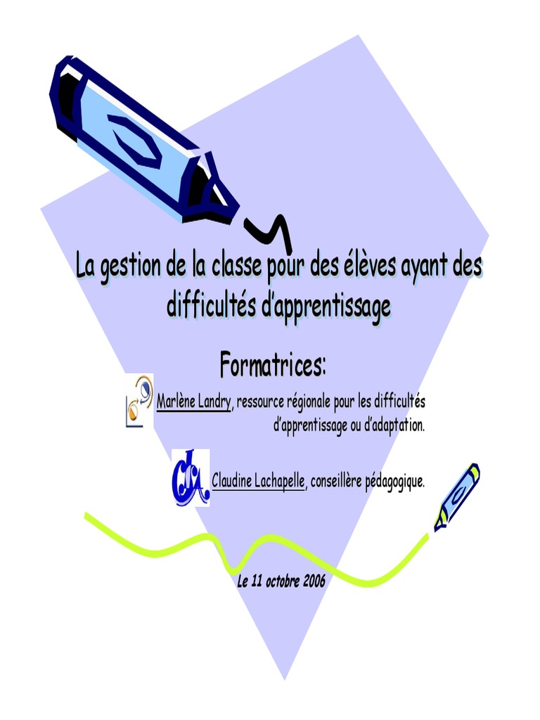 La Gestion de La Classe Adaptee | PDF | Pédagogie | Apprentissage