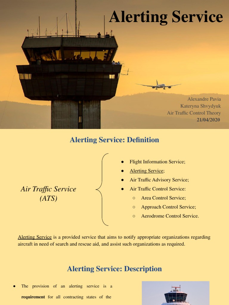 ATC Alerting Service Definition and Procedures | PDF | Air Traffic ...