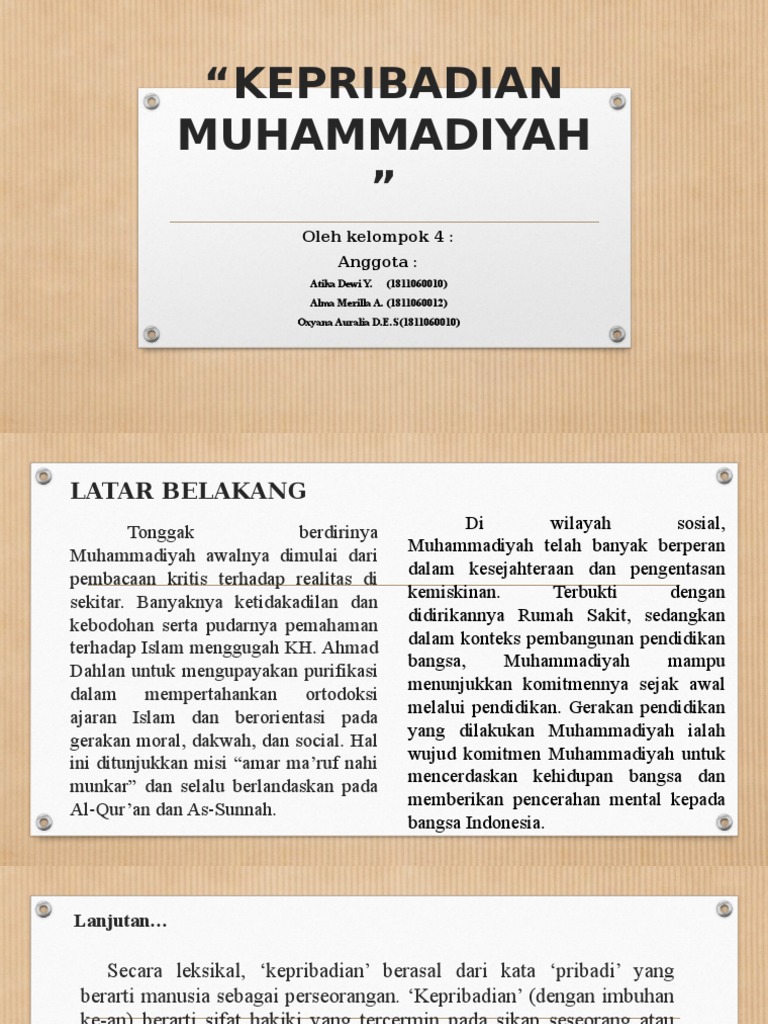 Kepribadian Muhammadiyah Studi Islam 2 | PDF