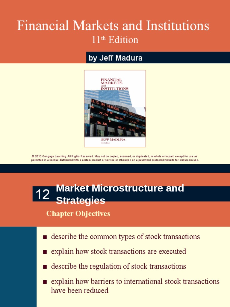 Chapter 12 - Market Microstructure and Strategies | PDF | Margin (Finance) | Short (Finance)