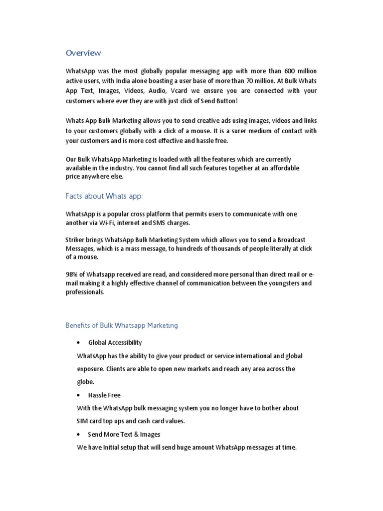Whatsapp Document PDF | PDF | Mobile App | Telecommunications