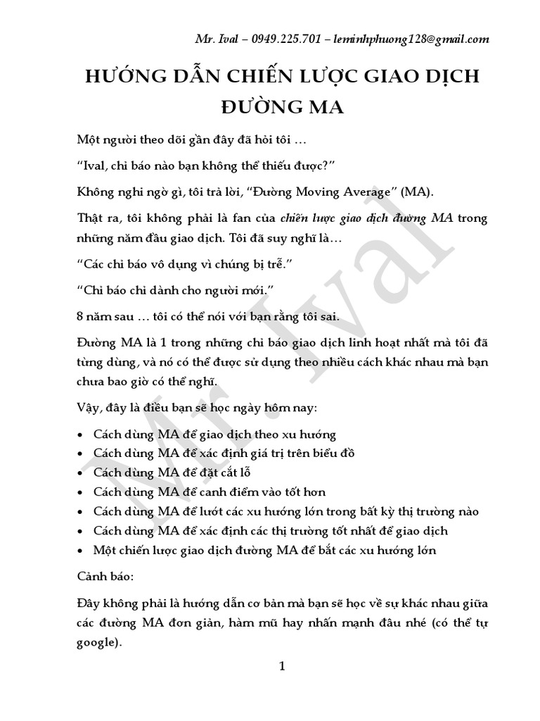 The Moving Average Trading Strategy Guide | PDF