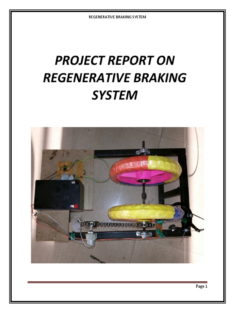 Regenerative Braking System Overview | PDF | Electric Motor ...