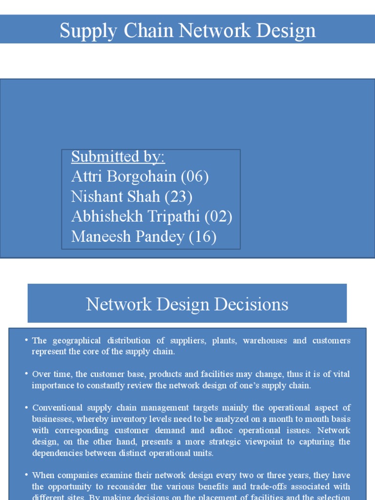 Supply Chain Network Design | PDF | Supply Chain | Logistics