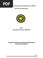 Panduan FGD Pelaksanaan FGD PDF | PDF