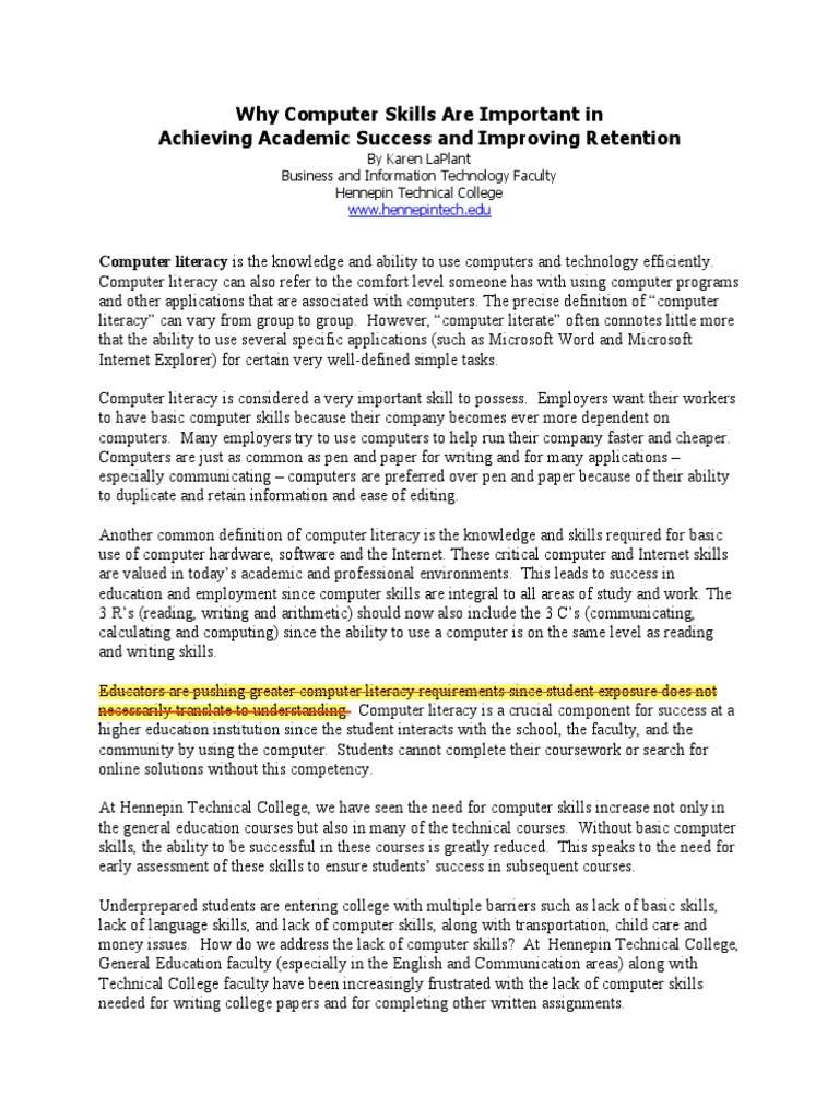 Why Computer Skills Are Important in Achieving Academic Success and ...