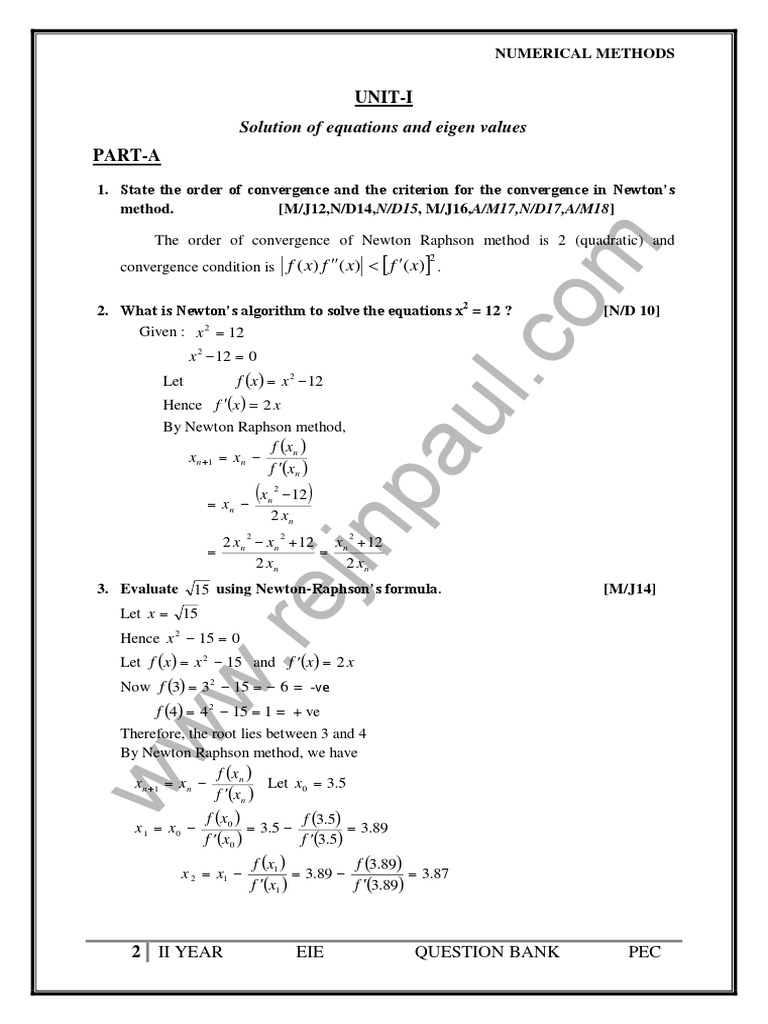Numerical Methods Root Finding | PDF | Eigenvalues And Eigenvectors | Theoretical Computer Science