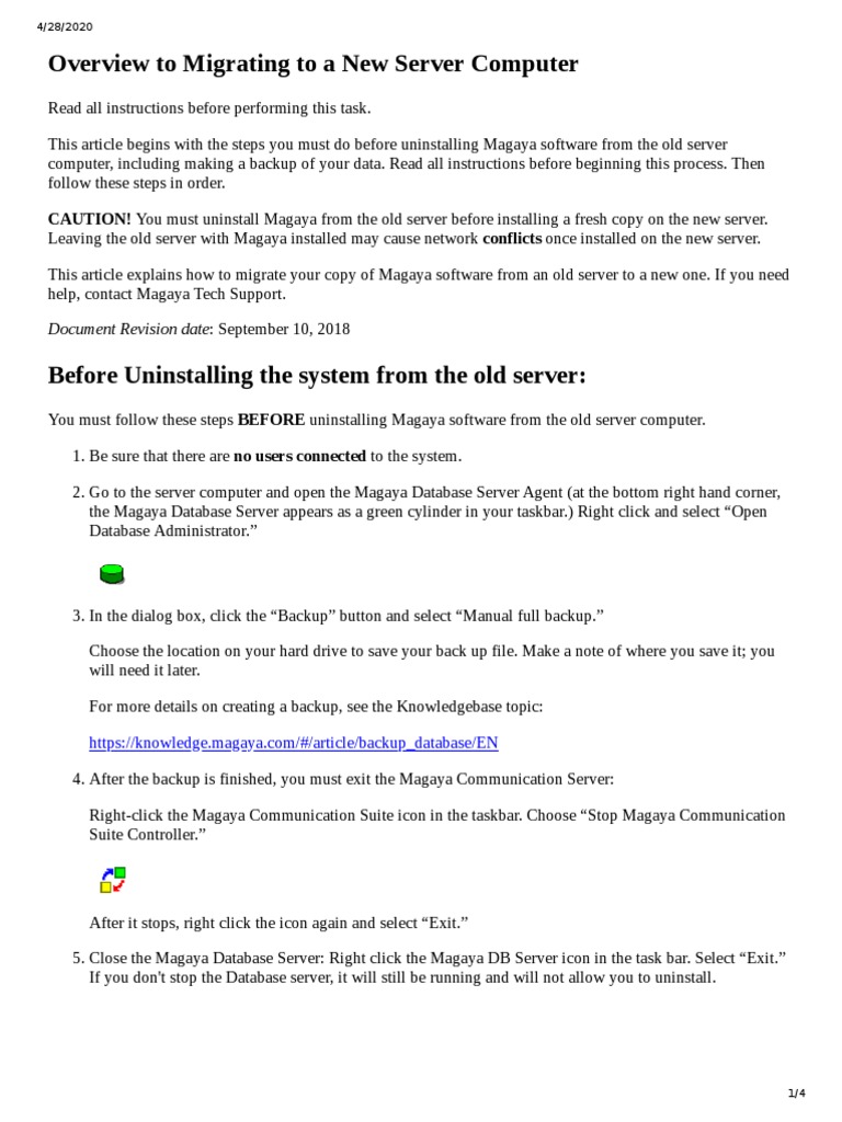 Overview To Migrating To A New Server Computer | PDF | Port (Computer ...