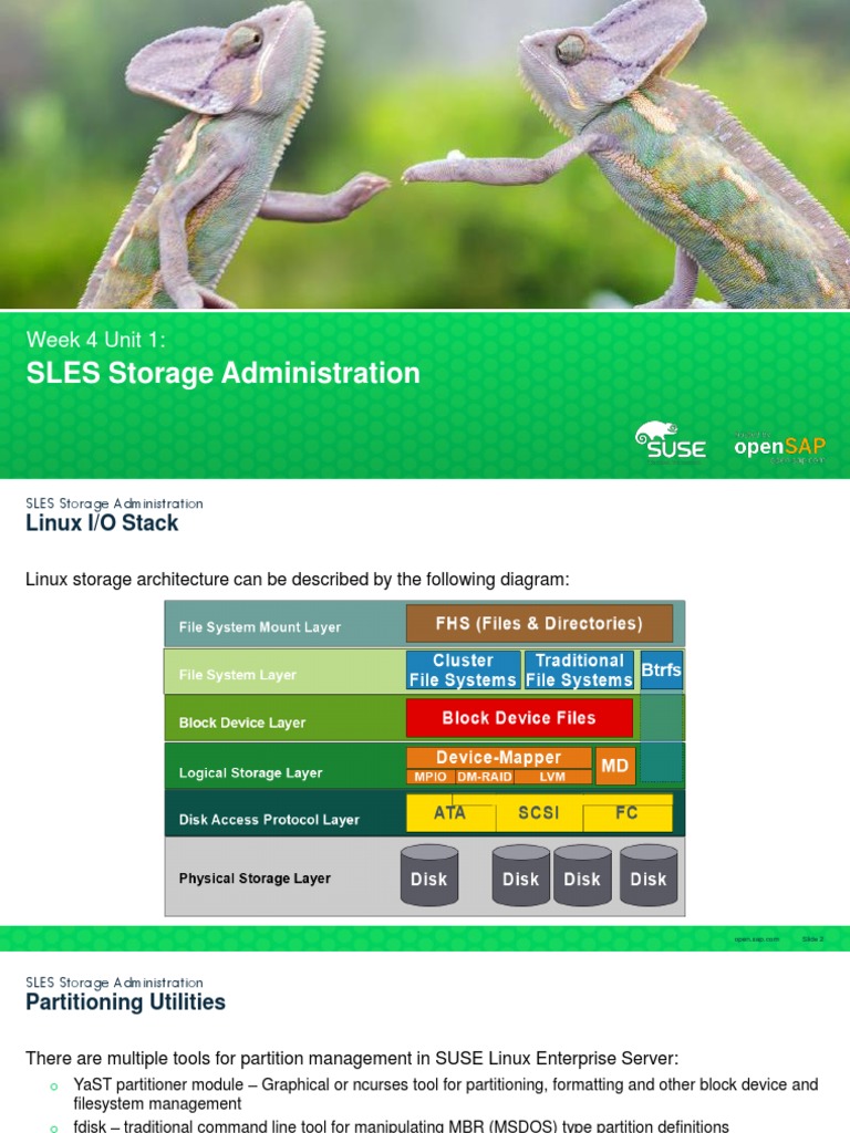 SLES Storage Administration: Week 4 Unit 1 | PDF | File System ...