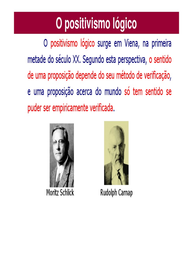 Positivismo Lógico - Verificacionismo | PDF