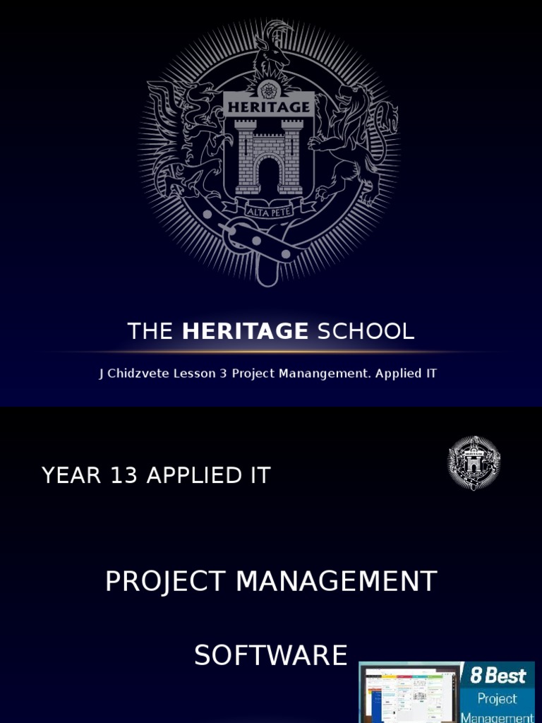 Lesson 3 - NOTES-Project Management Software | PDF | Business | Computers