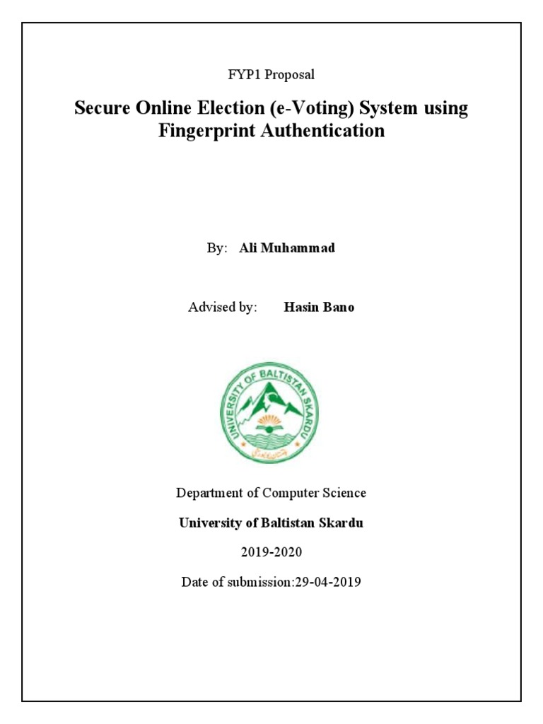 Secure Online Election (E-Voting) System Using Fingerprint ...