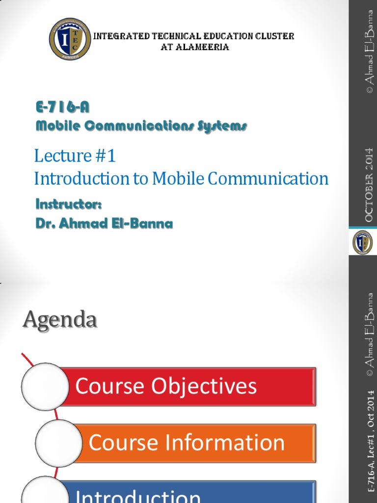 Lecture #1 Introduction To Mobile Communication | PDF | Wireless ...