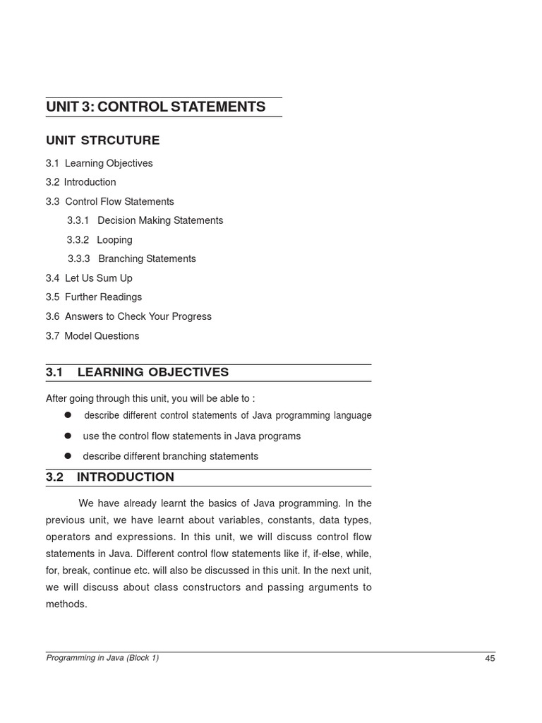 Unit 3 Control Statements (Tapashi) Edited | PDF | Control Flow | Computer Programming