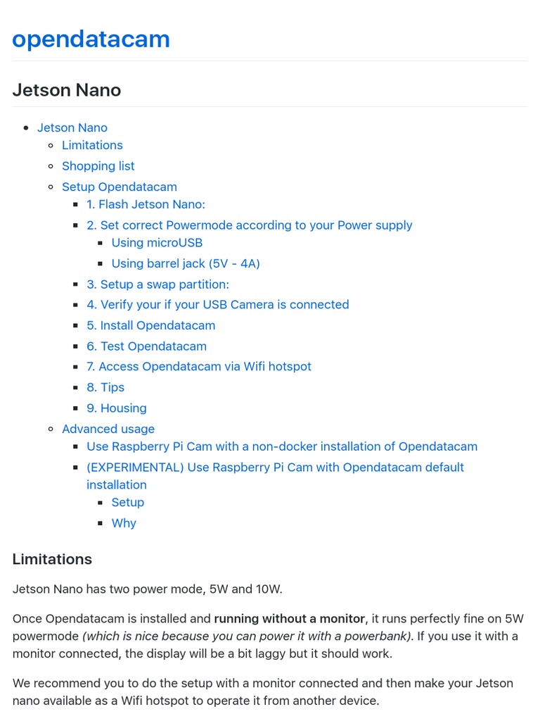 Jetson Nano - Opendatacam | PDF | Raspberry Pi | Wi Fi