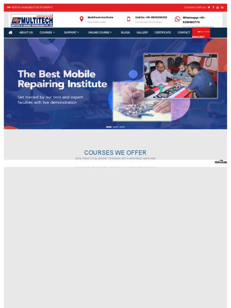 Multitech Institute Courses Delhi | PDF | Business