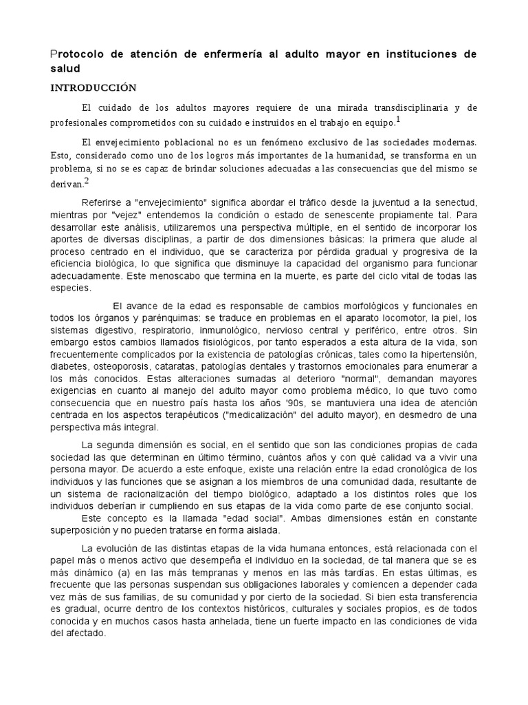 Protocolo Del Adulto Mayor | PDF | Vejez | Adultos