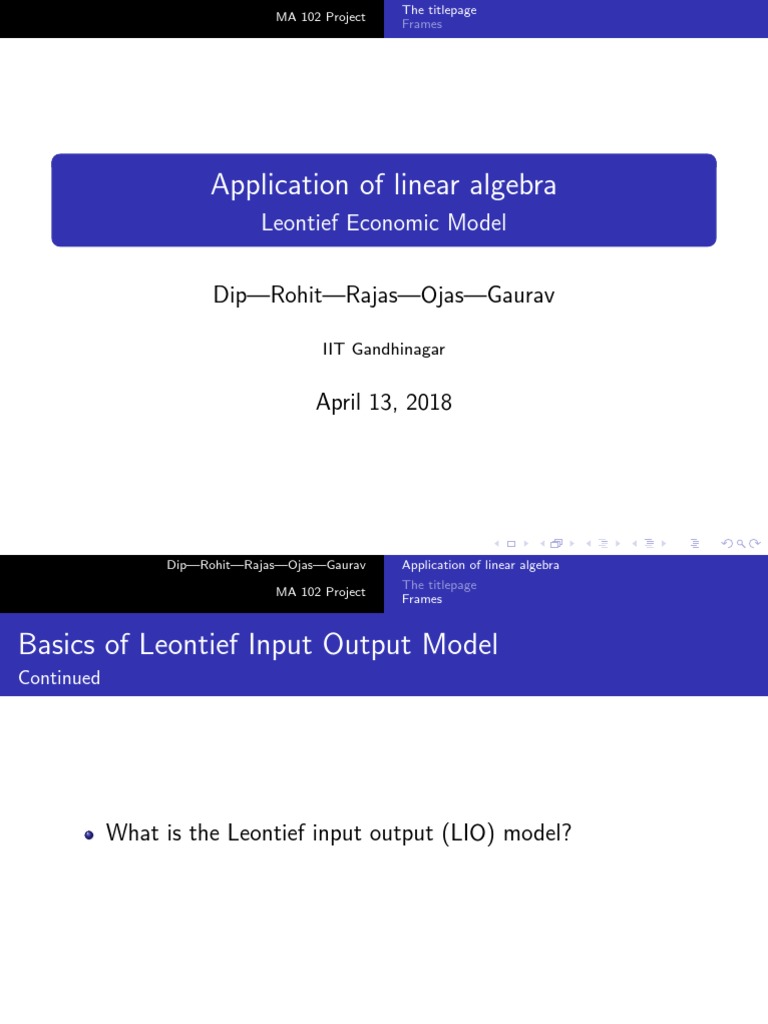 Beamer PDF | PDF | Linear Algebra | Matrix (Mathematics)