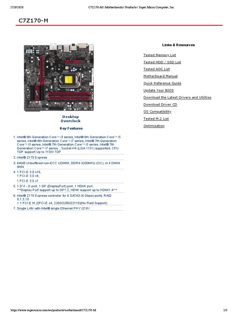 Desktop Overclock Key Features: Links & Resources | PDF ...