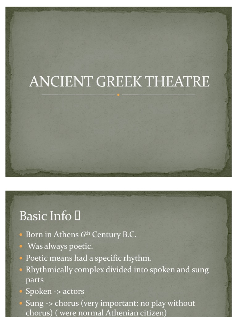 Ancient Greek Theatre | PDF | Theatre | Tragedy