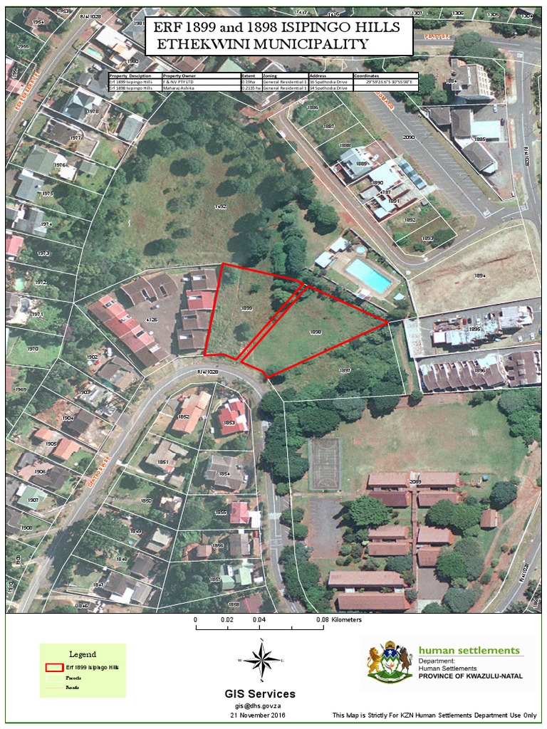 Erf1899 and 1898 Isipingo HILLS | PDF | Cartography | Geographic Data ...