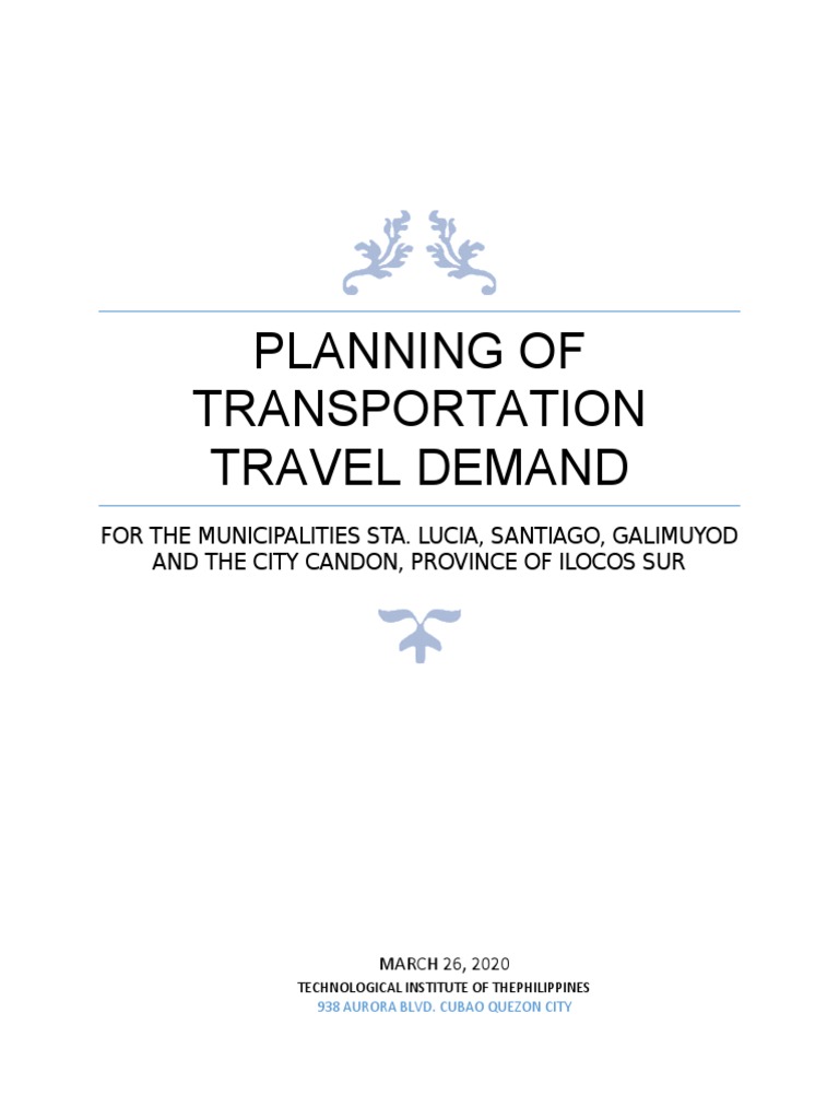 Ilocos Sur Transport Planning Report | PDF