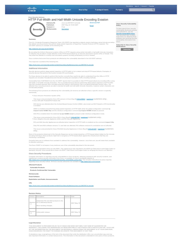 HTTP Full-Width and Half-Width Unicode Encoding Evasion | PDF ...