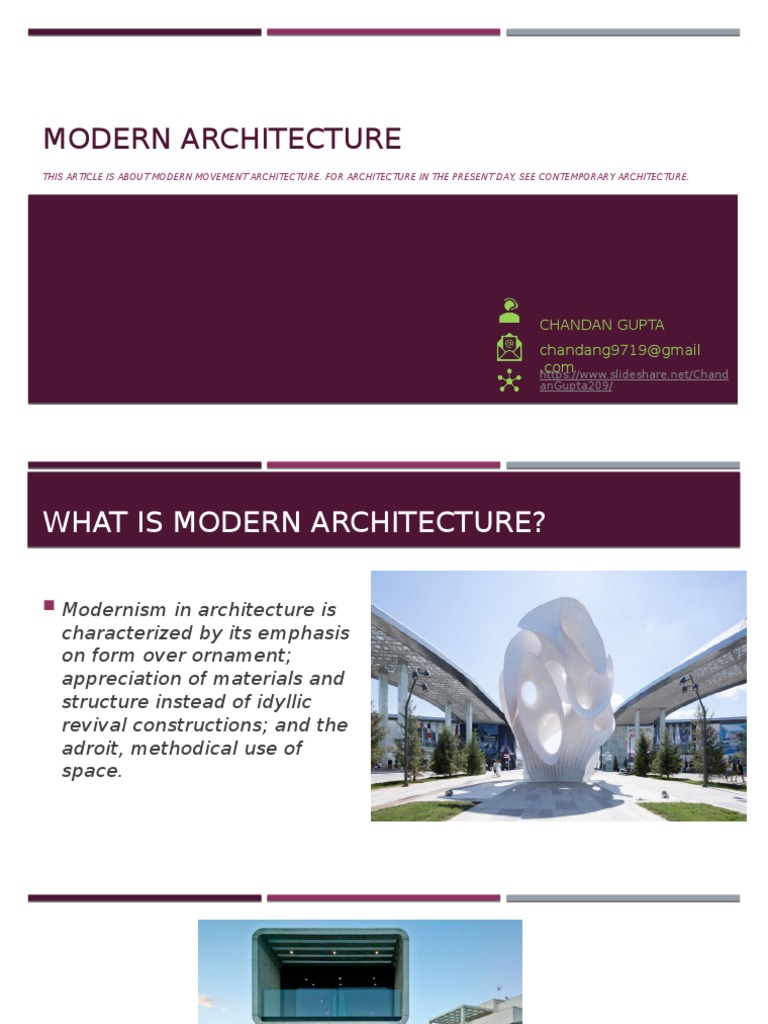 Modern Architecture | PDF | Art Media | Architectural Design