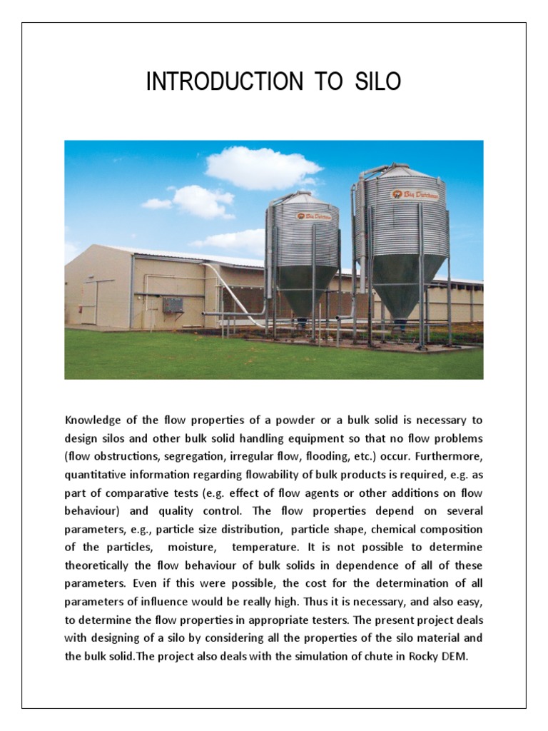 Introduction To Silo | PDF | Yield (Engineering) | Stress (Mechanics)
