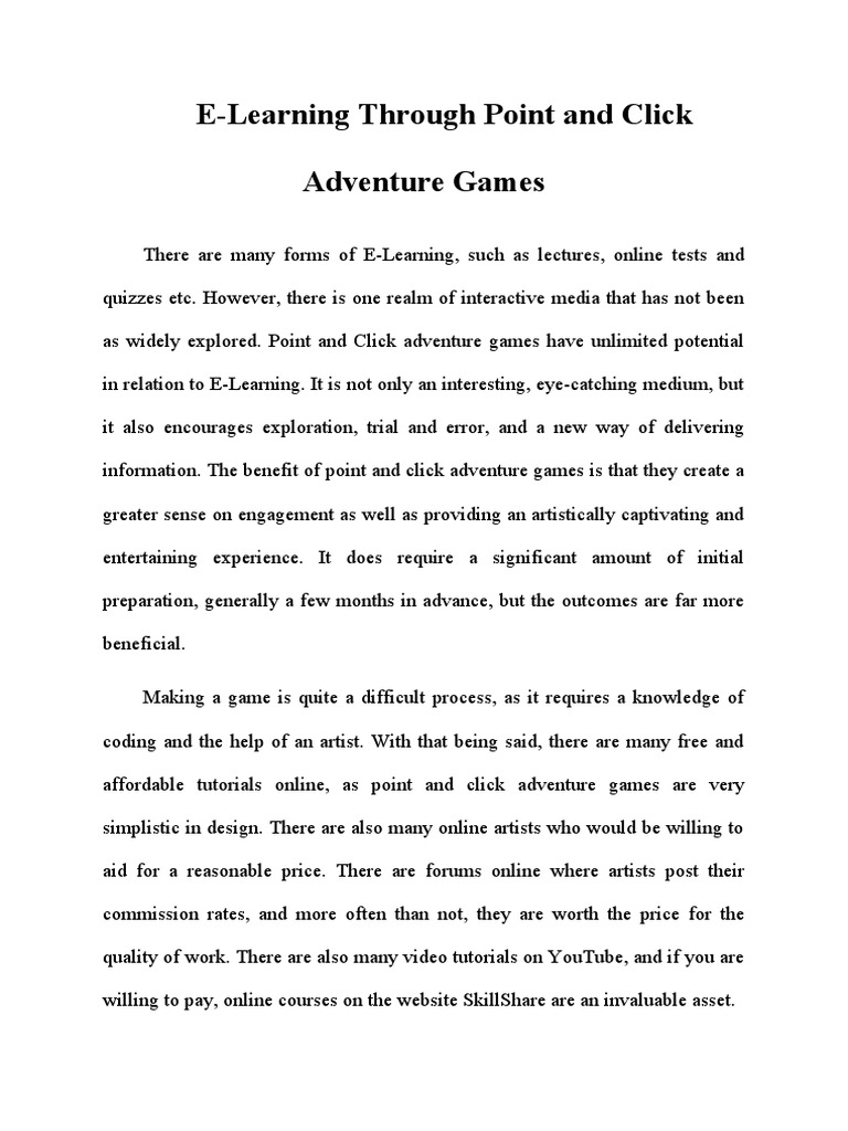 Point and Click | PDF | Educational Technology | Communication