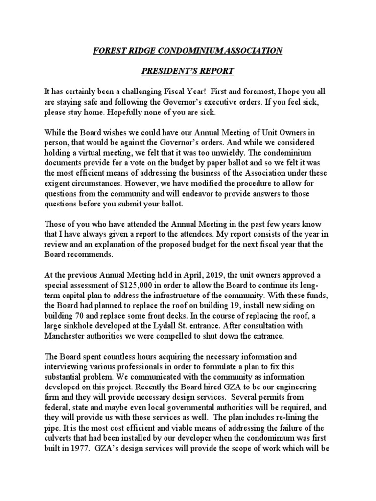 Presidents Report 2020 | PDF | Government | Business