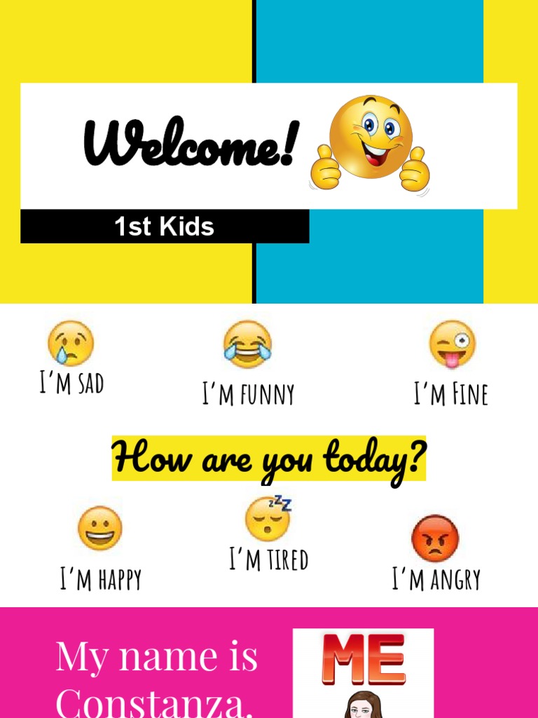 Welcome Sentences for Class 1 | PDF
