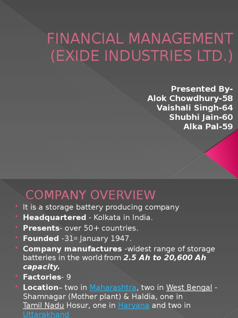 Exide Industries LTD | PDF | Free Cash Flow | Investing