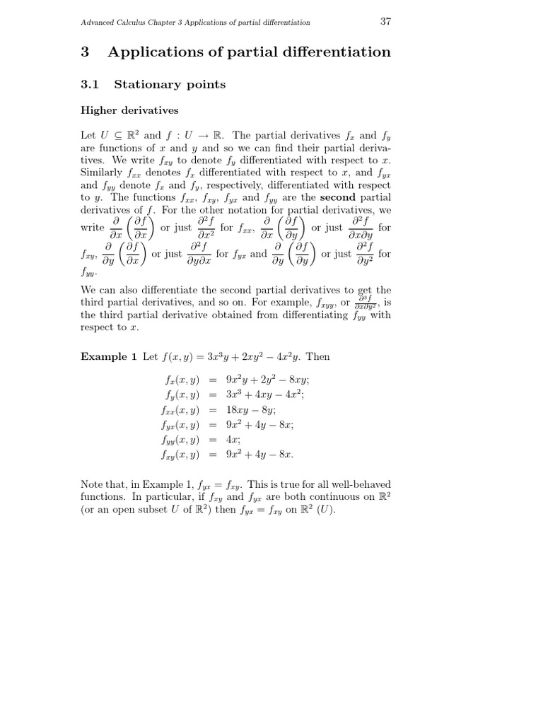 CALCUL - Applications of Partial Differentiation PDF | PDF | Maxima And ...