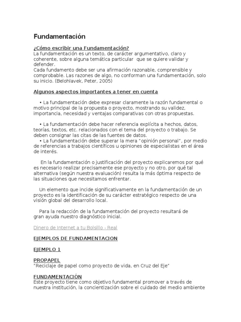 Ejemplo de Fundamentación Educativa | PDF | Cabra | Carne