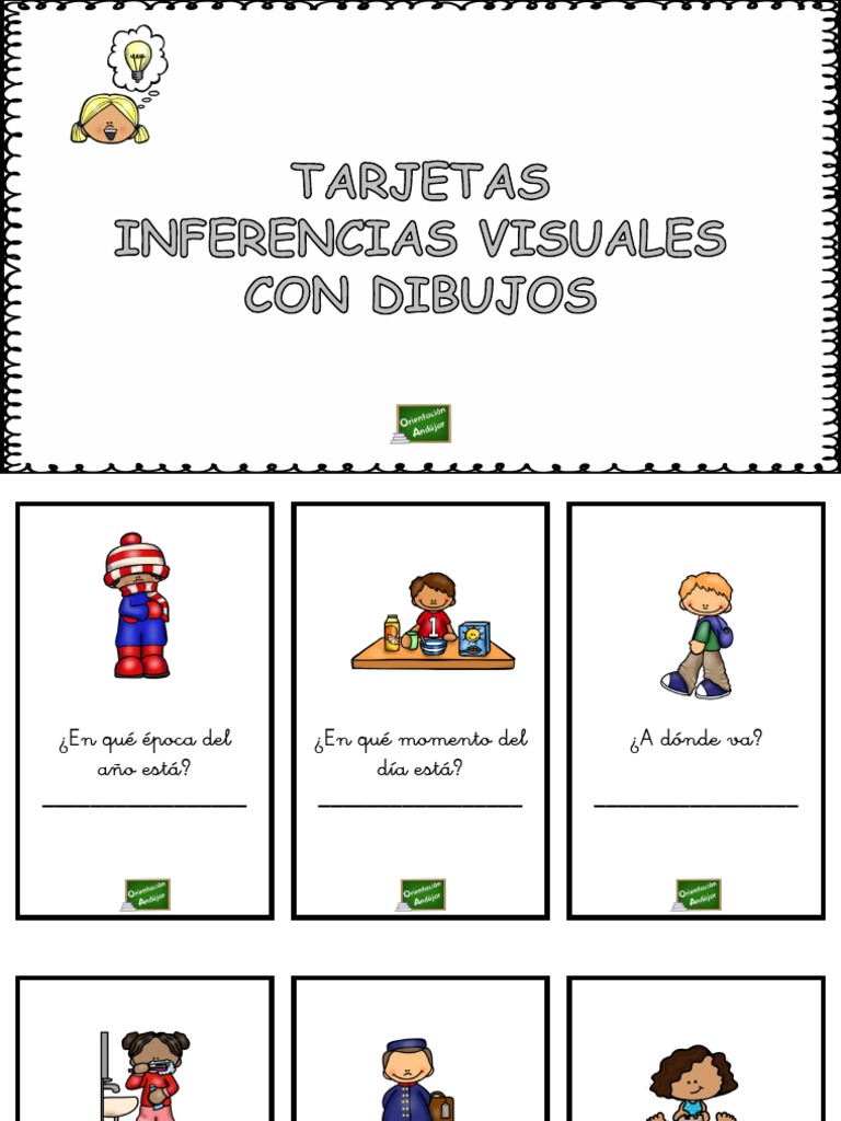 Tarjetas Con Imágenes Para Hacer Inferencias Realizamos Inferencias A
